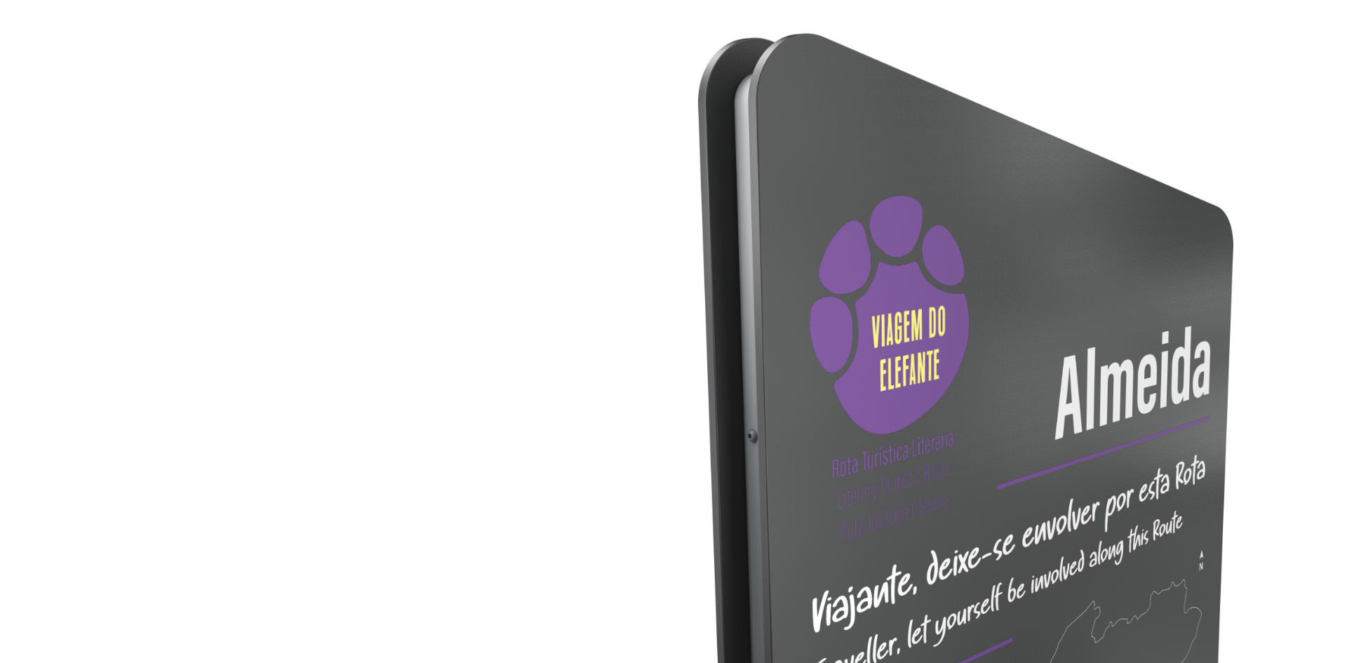 Totem informativo urbano | Linha Plaza | Floema Urban